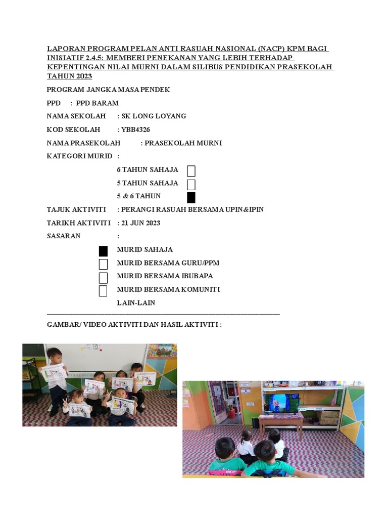 LAPORAN PROGRAM PELAN ANTI RASUAH NASIONAL | PDF