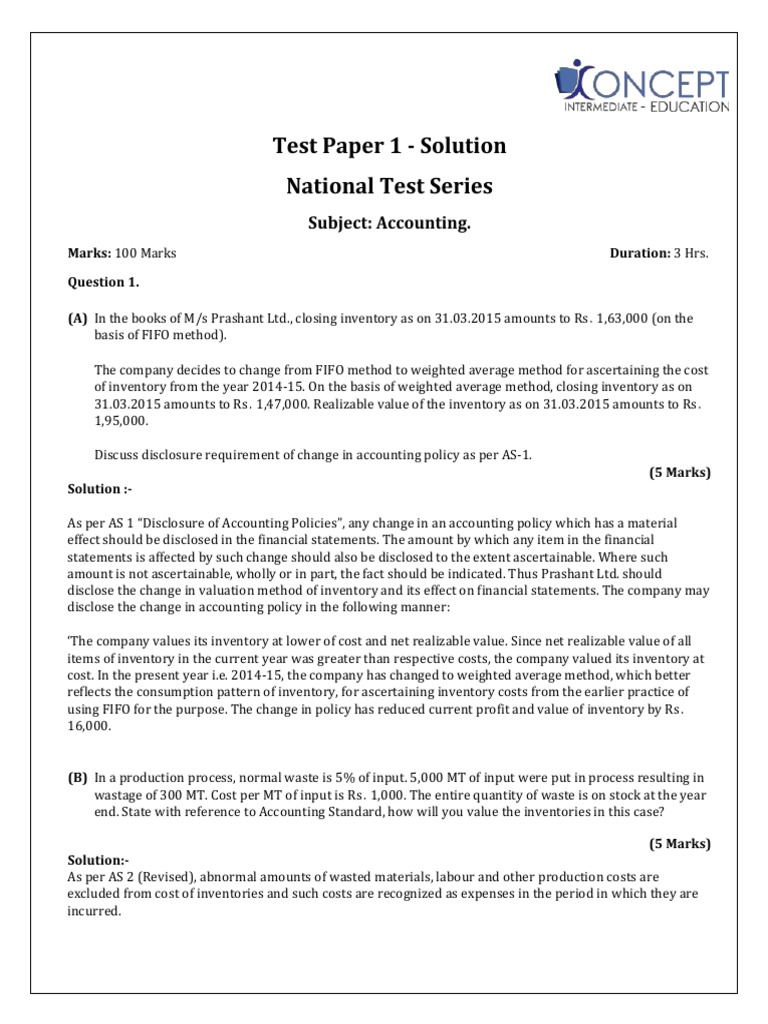 National Test 2020 Test1 Solution | PDF