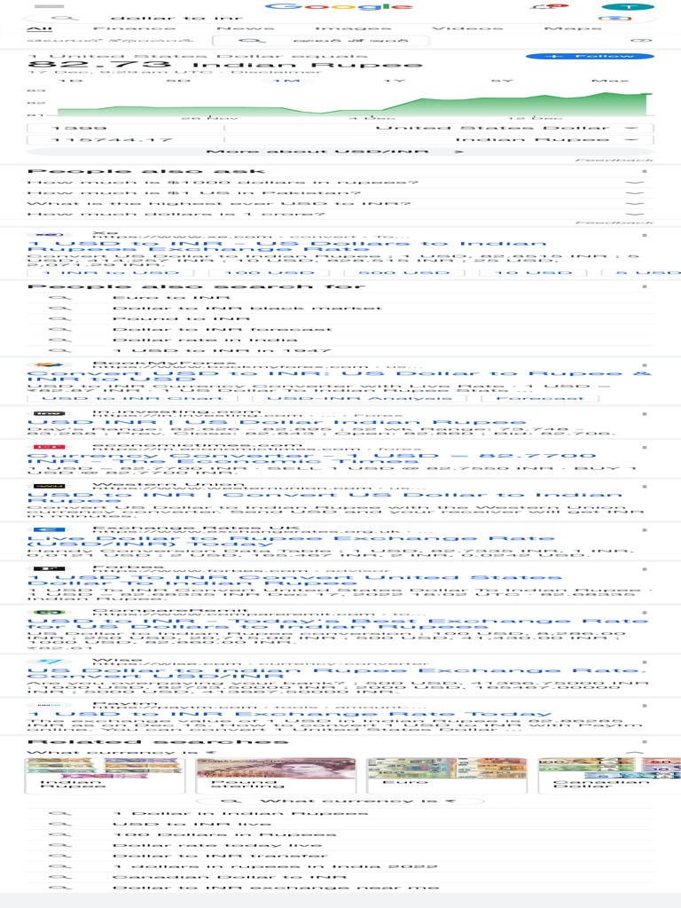 Dollar To Inr - Google Search | PDF | United States Dollar | Foreign ...