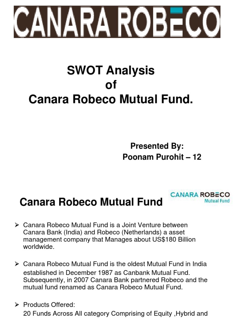 SWOT Analysis of Canara Robeco Fund | PDF | Finance & Money Management