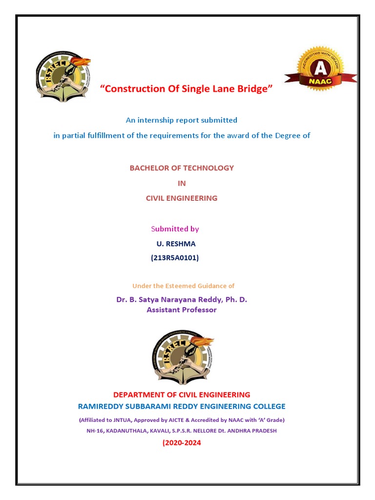 Civil Engineering Internship Report | PDF | Concrete | Structural ...