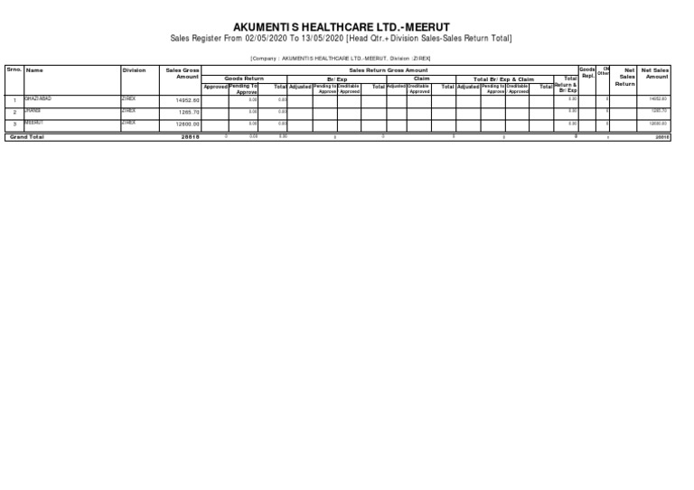 Akumentis Healthcare Sales Report | PDF