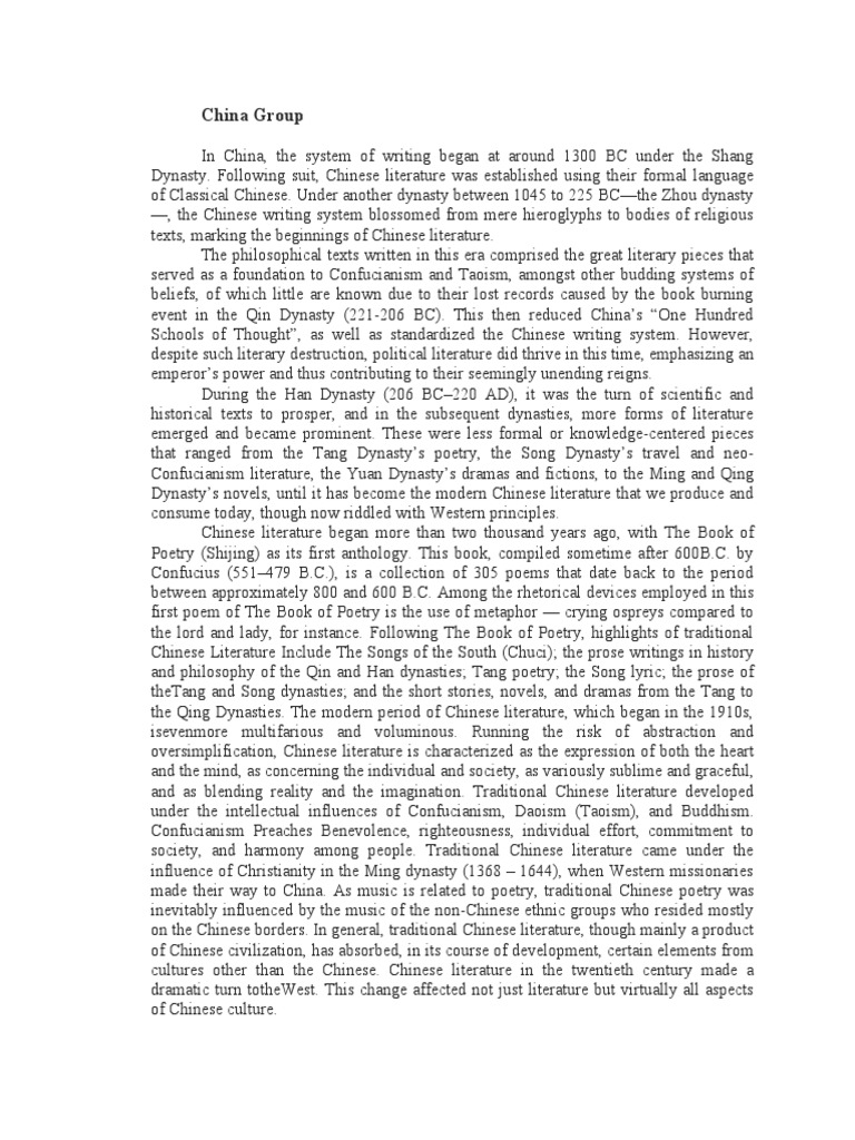 Asian Literature Reading Material | PDF | Chinese Culture | Indian ...