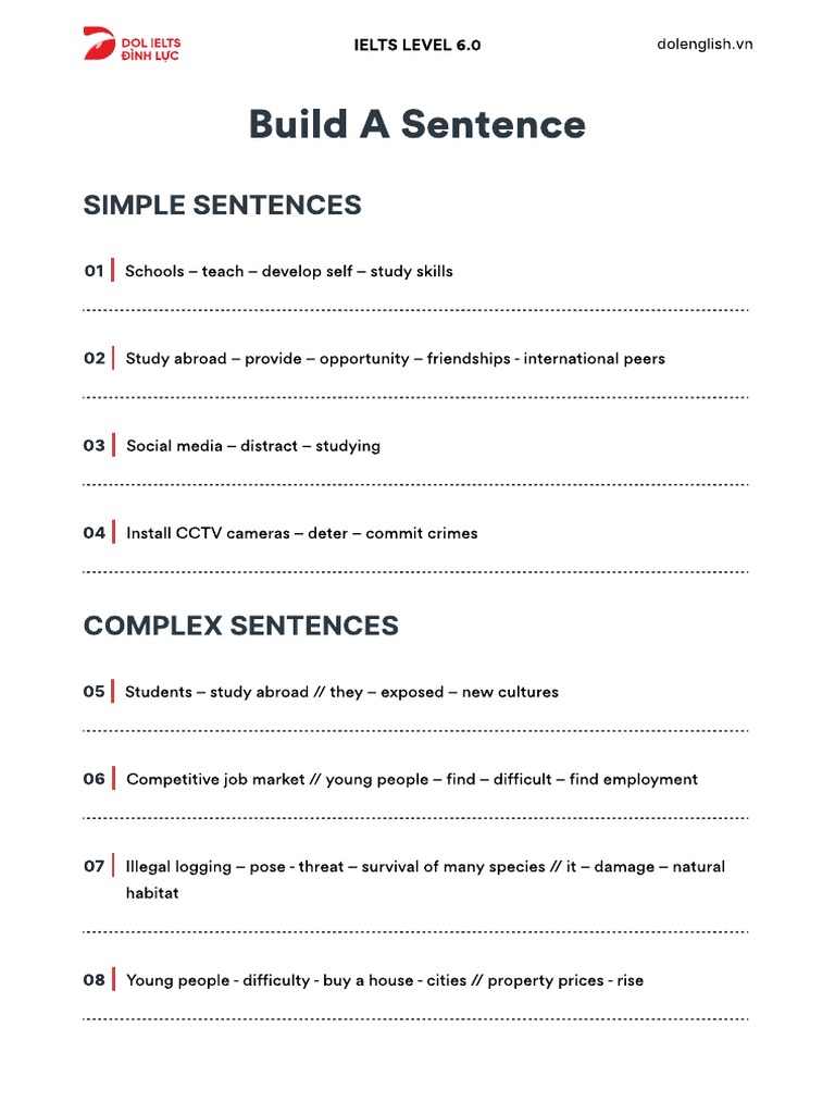 Level 6.0 - 01 - Build A Sentence | PDF | Business | Social Science