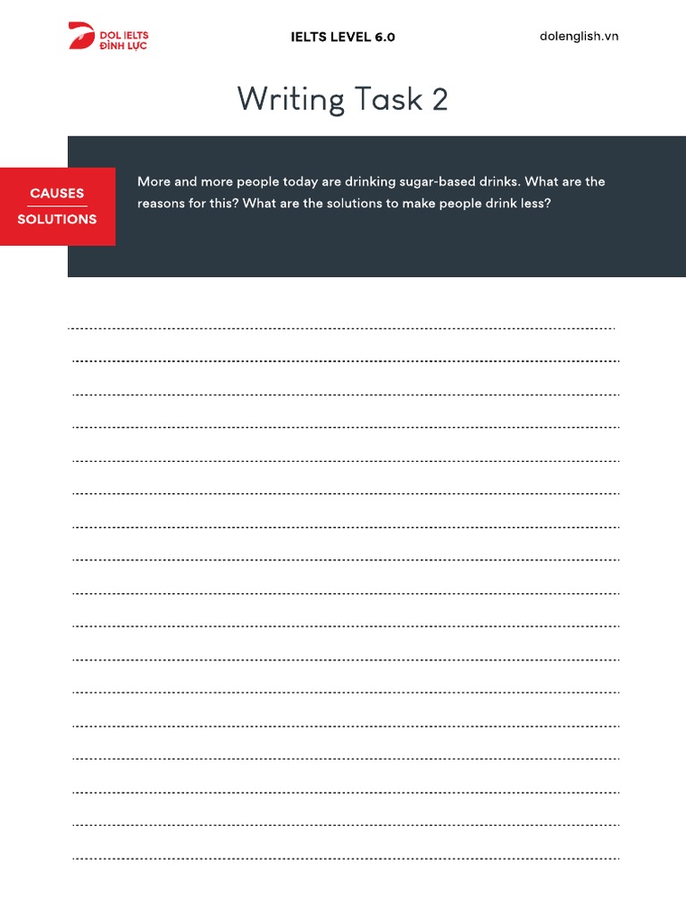 Level 6.0 - 03 Writing Task 2 (Cause - Solution) | PDF | Lifestyle
