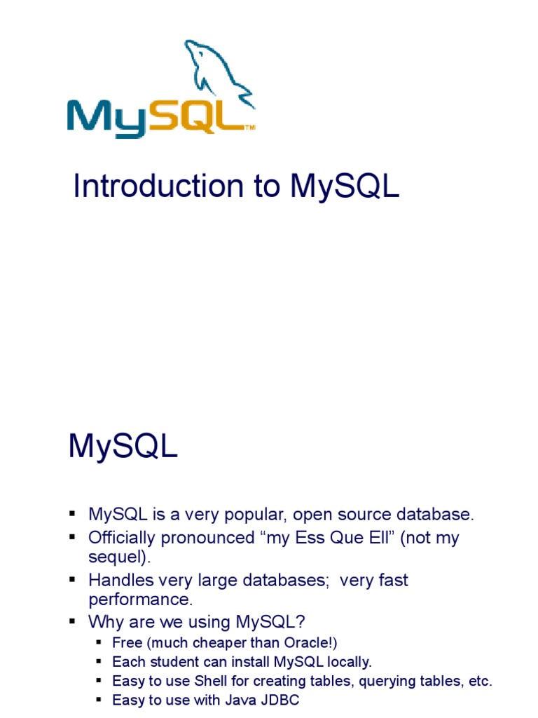 MYSQL | Download Free PDF | My Sql | Databases MYSQL | Download Free PDF | My Sql | Databases