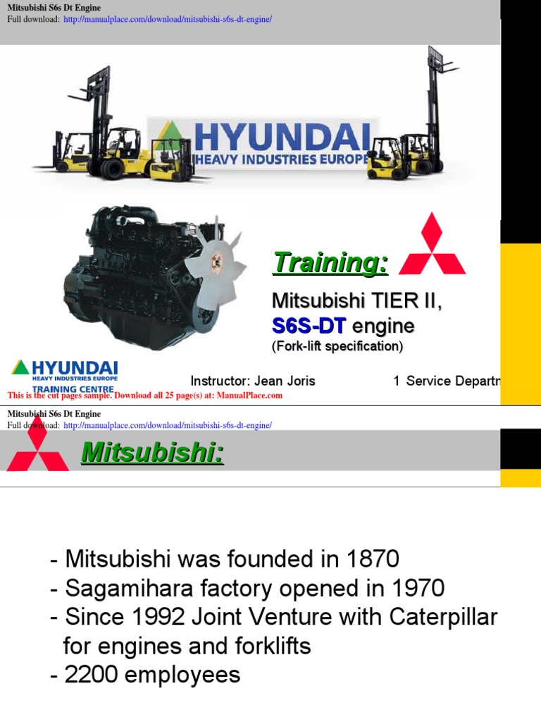 Mitsubishi S6S-DT Engine Overview | PDF
