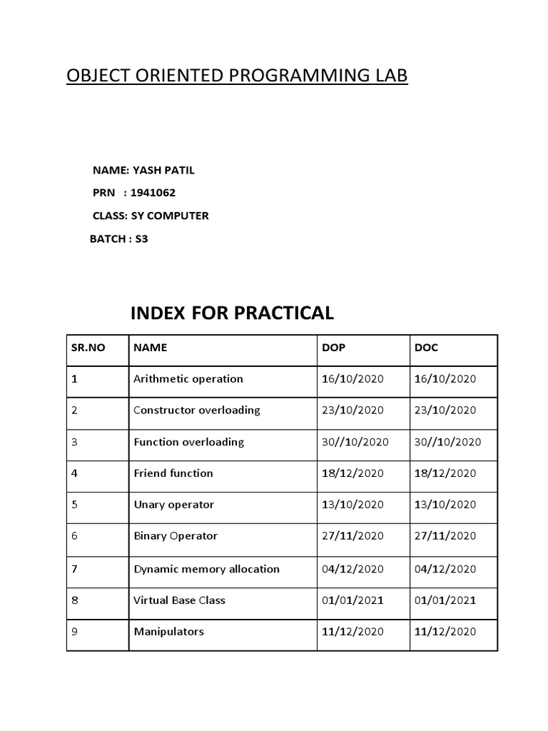 Final Oop 1941060 Pdf Pointer Computer Programming Class Computer Programming