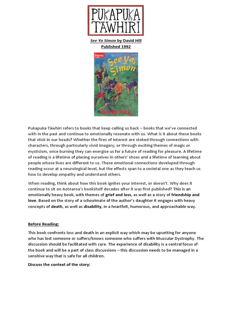 Exploring "See Ya Simon" Themes | PDF | Disability | Behavioural Sciences