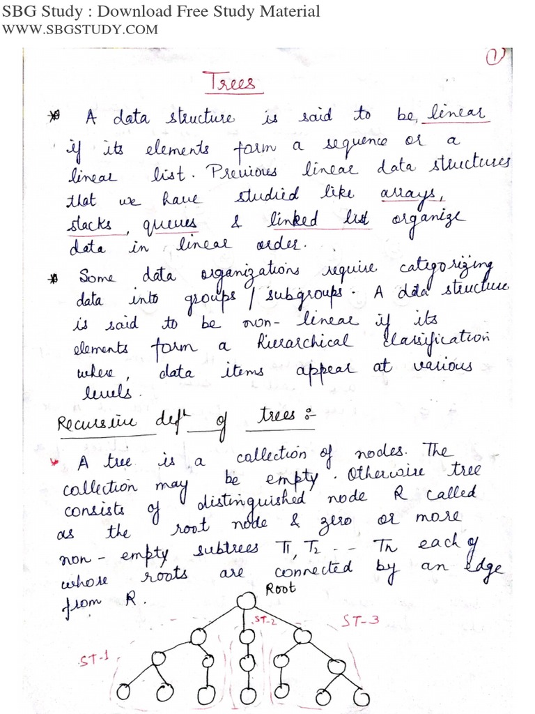 Data Structure Tree Notes | PDF