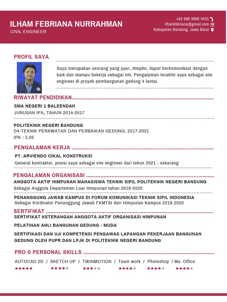 Curriculum Vitae - ILHAM - FEBRIANA | PDF