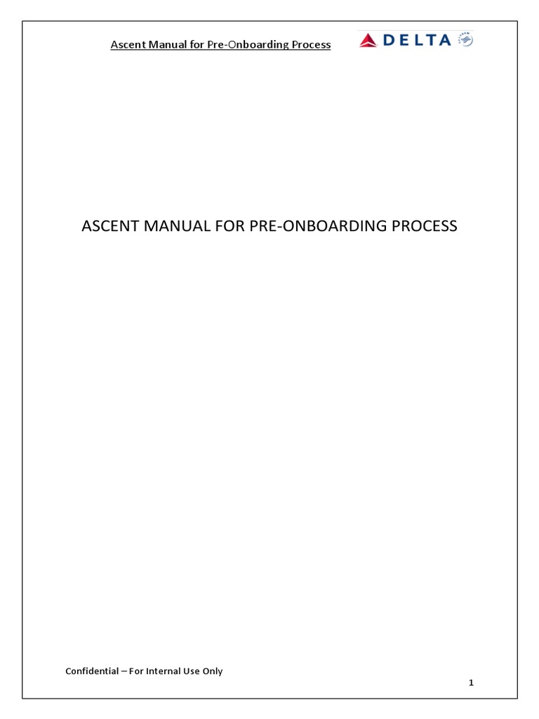 Pre Onboarding Manual | PDF