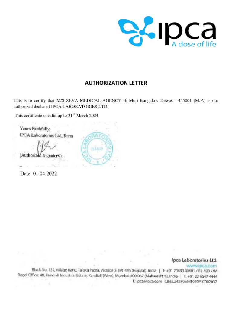 Authorization Letter | PDF | Warehouse