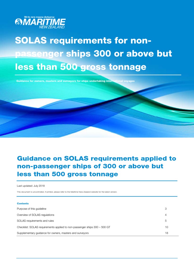 SOLAS Guide for Small Cargo Ships | PDF | Tonnage | Ships