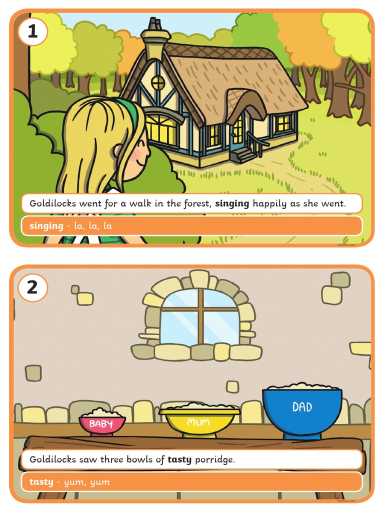 Goldilocks Story Summary for Kids | PDF | Mystery, Thriller & Crime ...