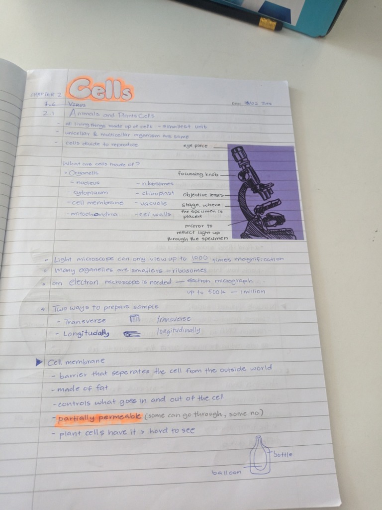 Biology Cells Notes Part 3 | PDF