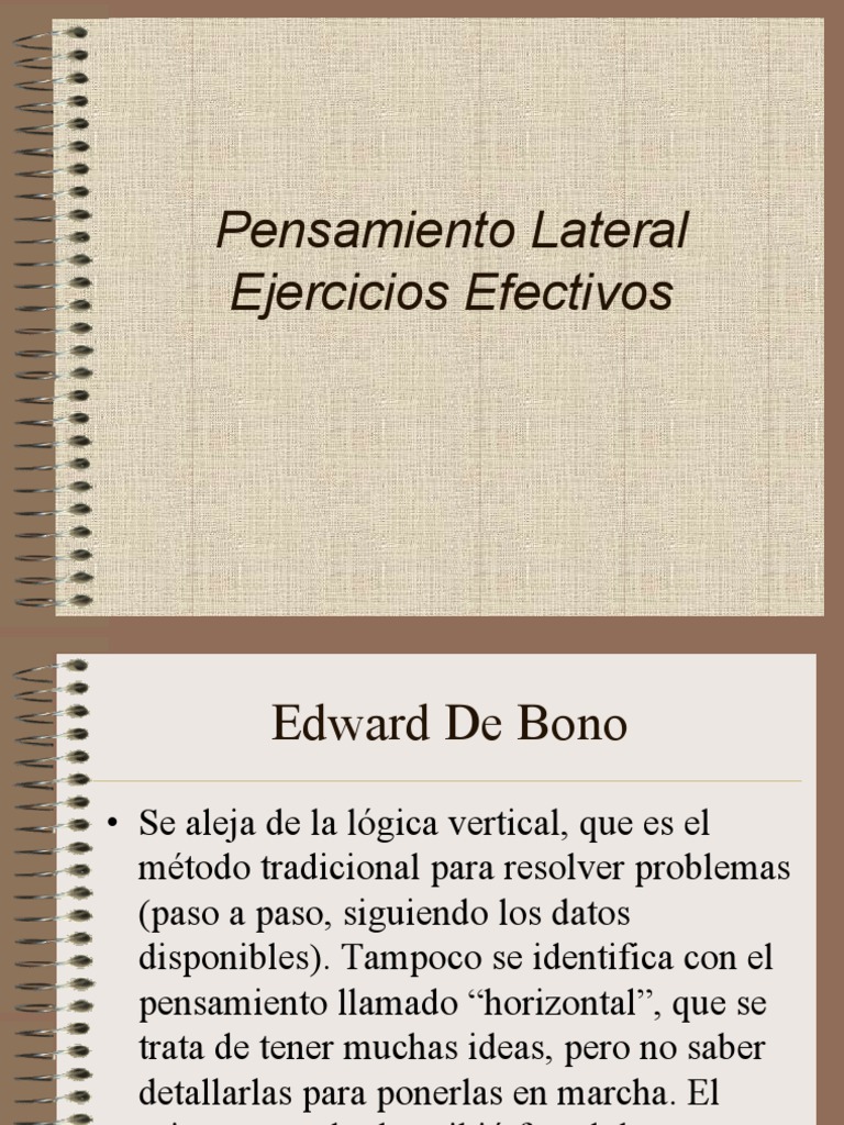 Ejercicios Pensamiento Lateral DP | PDF