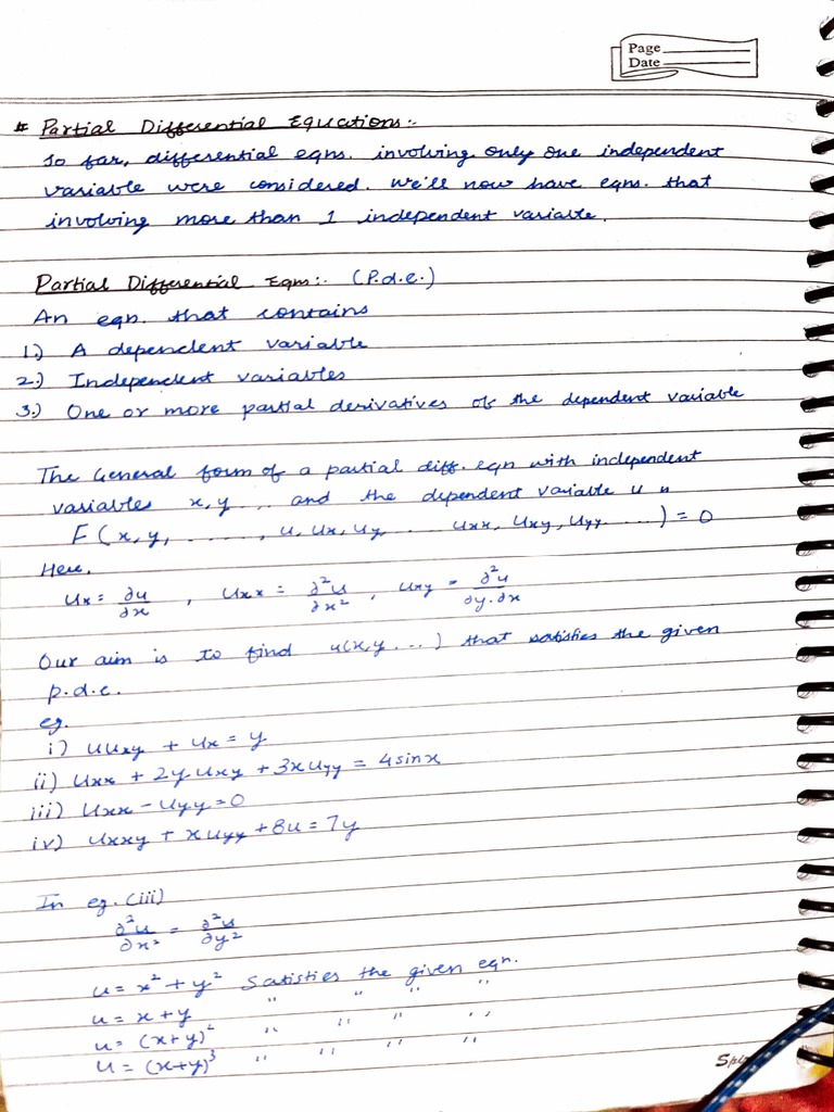 Pde Notes | PDF