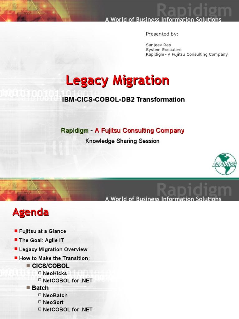 Legacy Migration Ibm Cics Cobol Db2 Transformation Pdf Microsoft