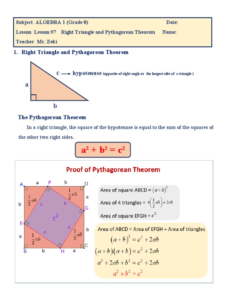 Pythagorean Triples | Download Free PDF | Elementary Mathematics | Euclidean Plane Geometry