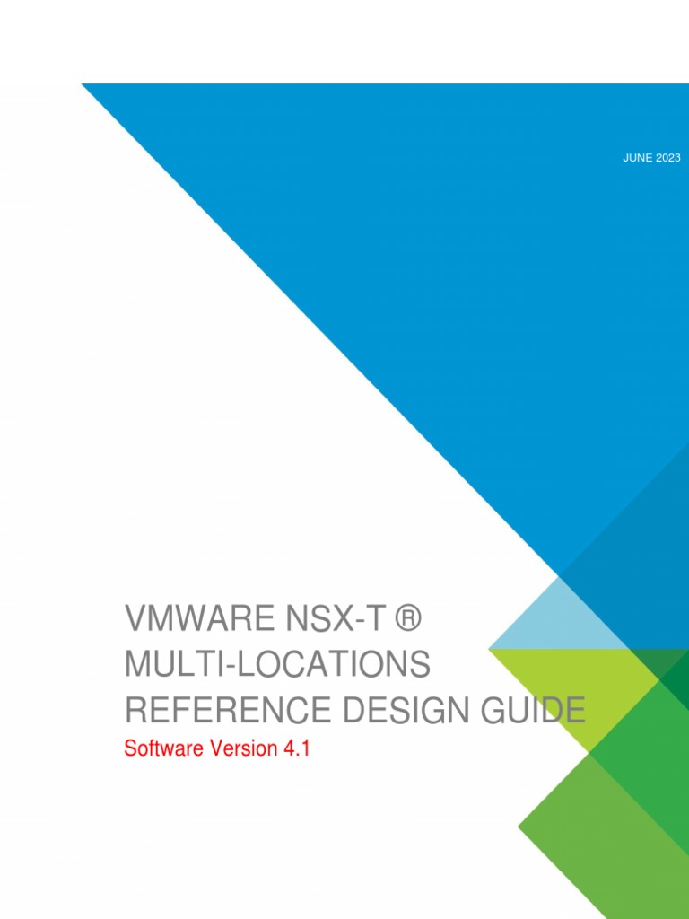Design Guide - NSX-T 4.1 Multi-Locations-v1.3 | PDF | Computer Network ...