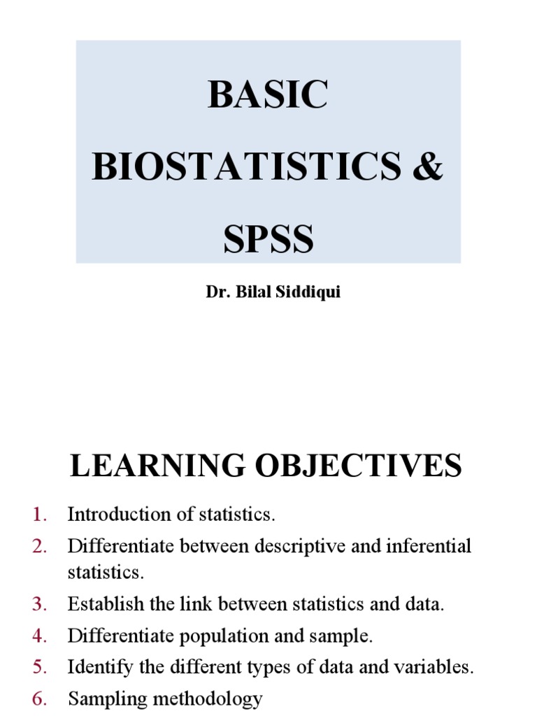 Biostatistics (Introduction) | PDF | Statistics | Sampling (Statistics)