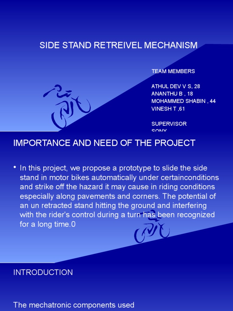 Automatic Side Stand Retrieval System | PDF | Torque | Euclidean Vector
