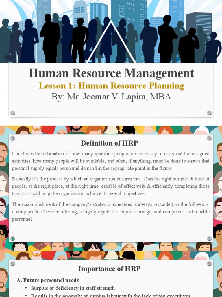 HRM Lesson 1 | PDF | Human Resources | Human Resource Management