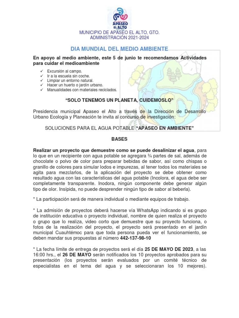 Concurso de Soluciones para el Agua | PDF | Agua