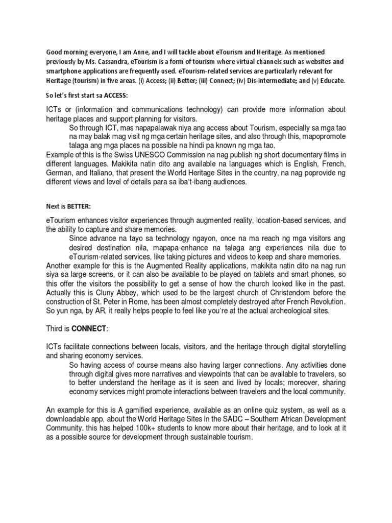 Good Morning Everyone | PDF | Educational Technology | Tourism