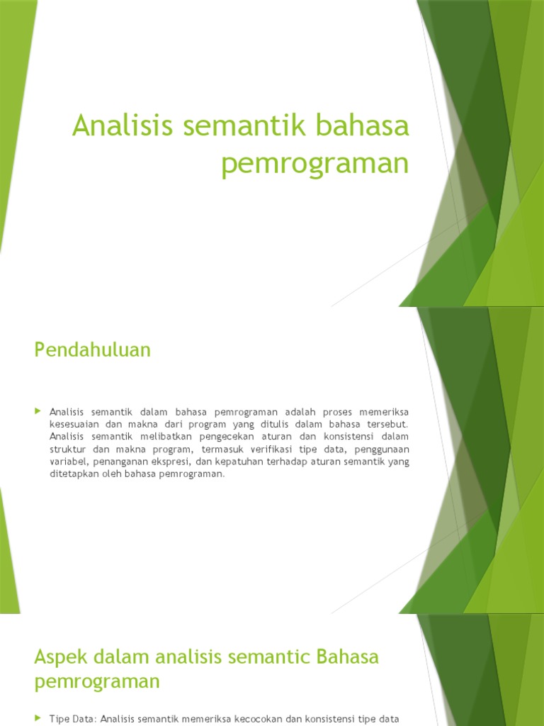 Pertemuan 5 Analisis Semantik Bahasa Pemrograman | PDF | Komputer