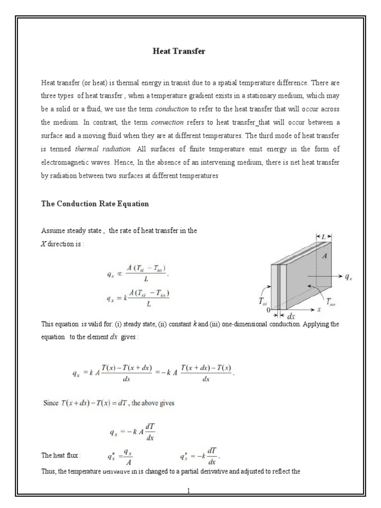 Heat Transfer: Conduction, Convection, Radiation | PDF | Thermal ...