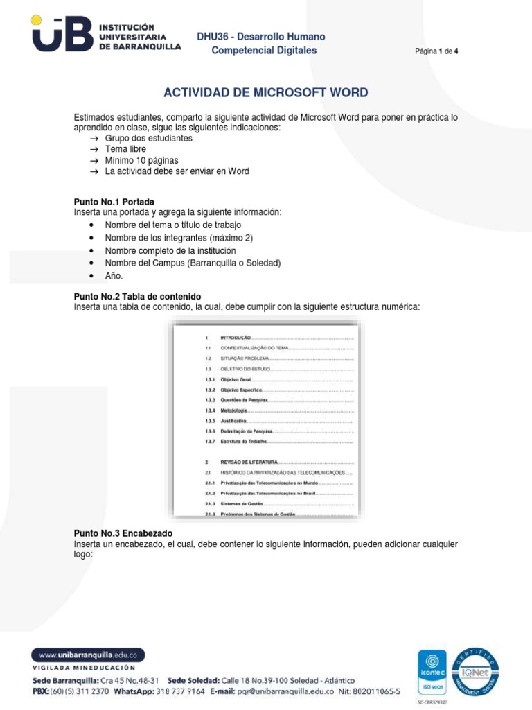 Actividad de Competencias Digitales - Microsoft Word | PDF | Informática