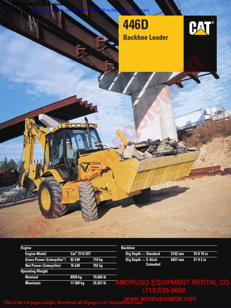 Cat 446 Technical Specifications | PDF