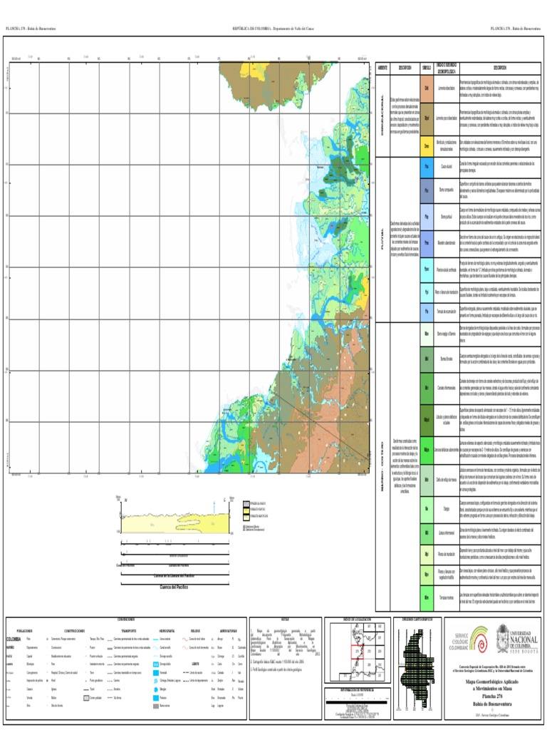 Mapa Geomorfológico Aplicado A Movimientos en Masa. Plancha 278. Bahía ...