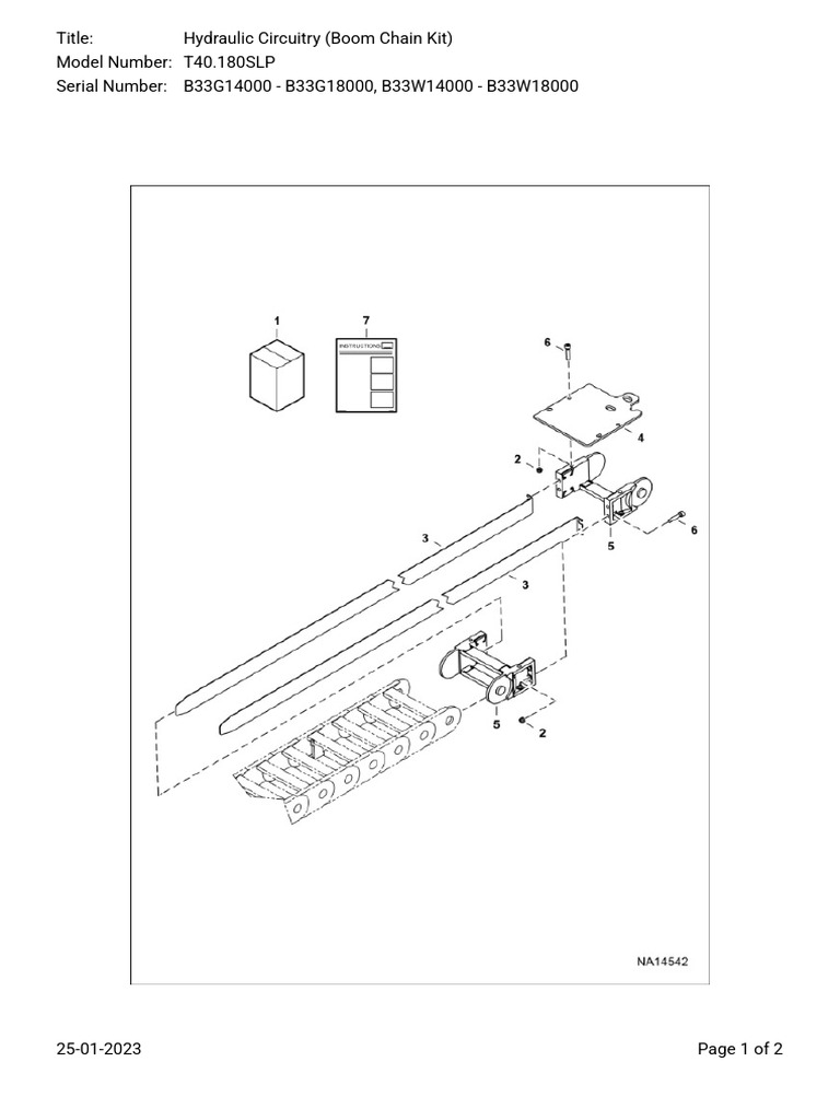 Hydraulic Circuitry (Boom Chain Kit) - T40.180SLP | PDF