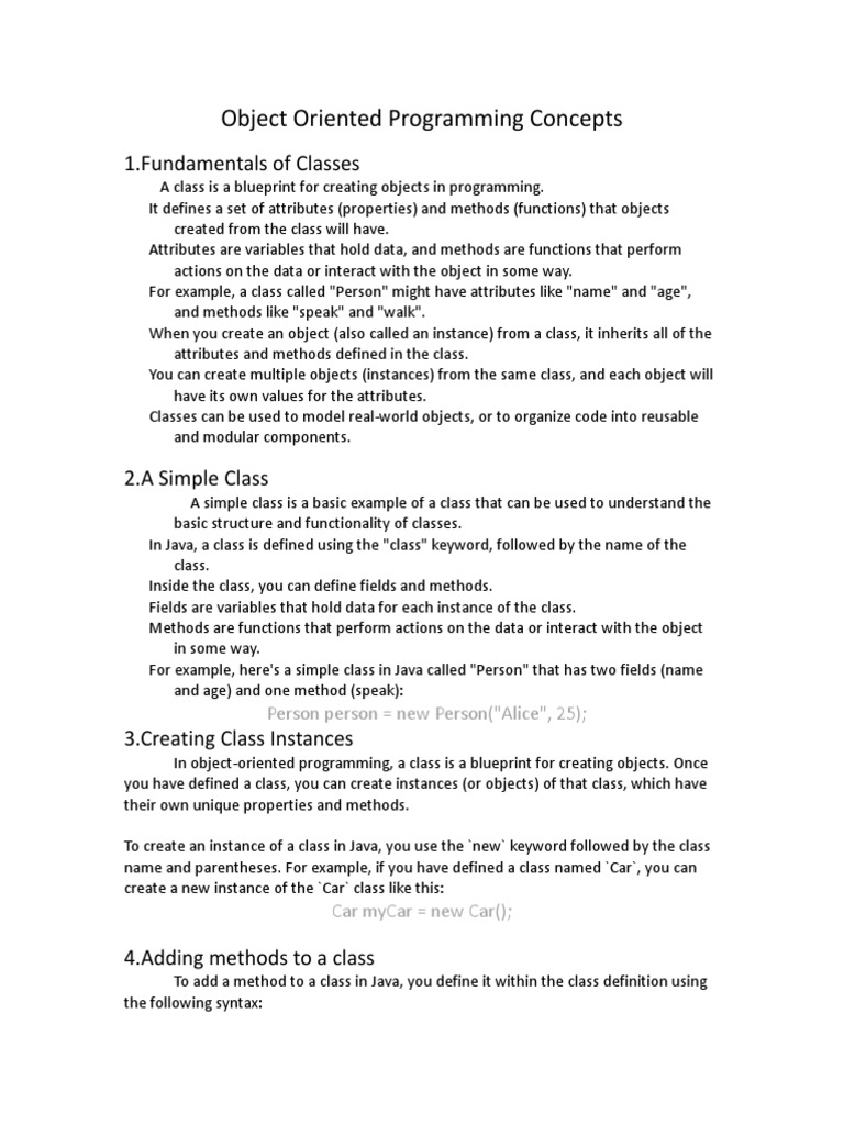 Java Unit 3 Pdf Method Computer Programming Class Computer Programming 