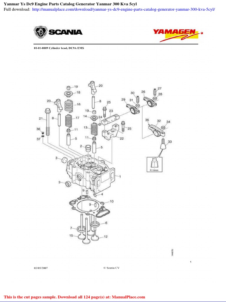 Yanmar 300 KVA Parts Catalog | PDF