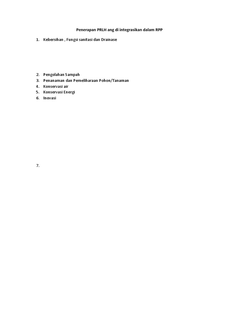 Penerapan PRLH Ang Di Integrasikan Dalam RPP | PDF
