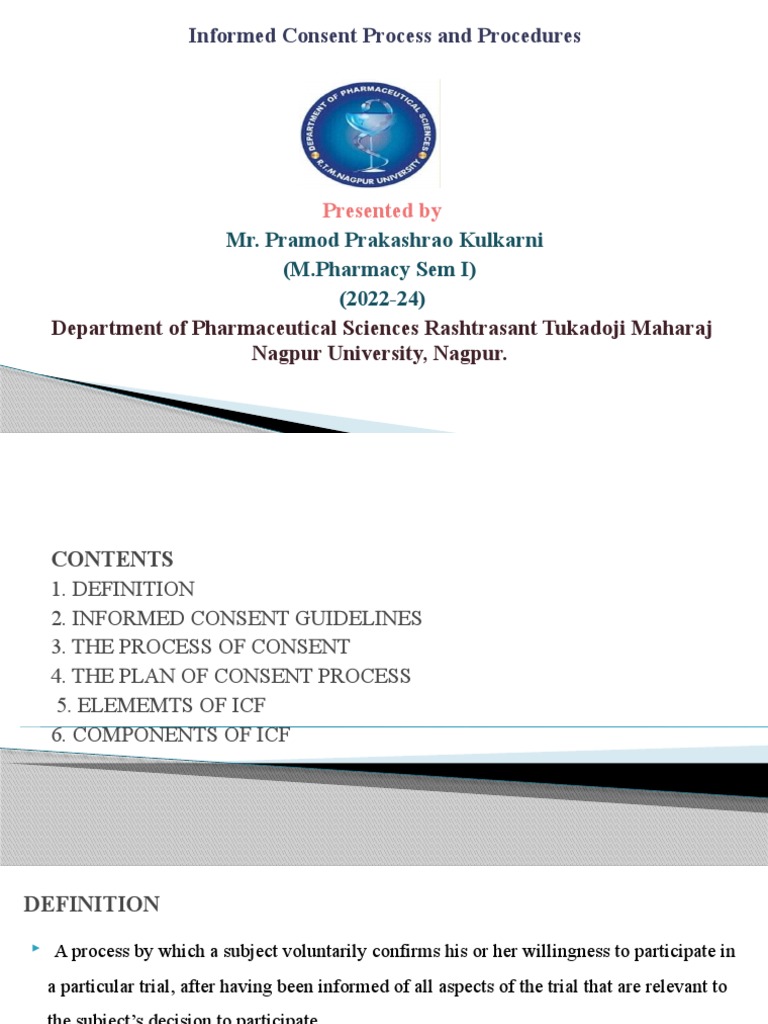 Informed Consent Process Overview | PDF | Informed Consent | Health ...