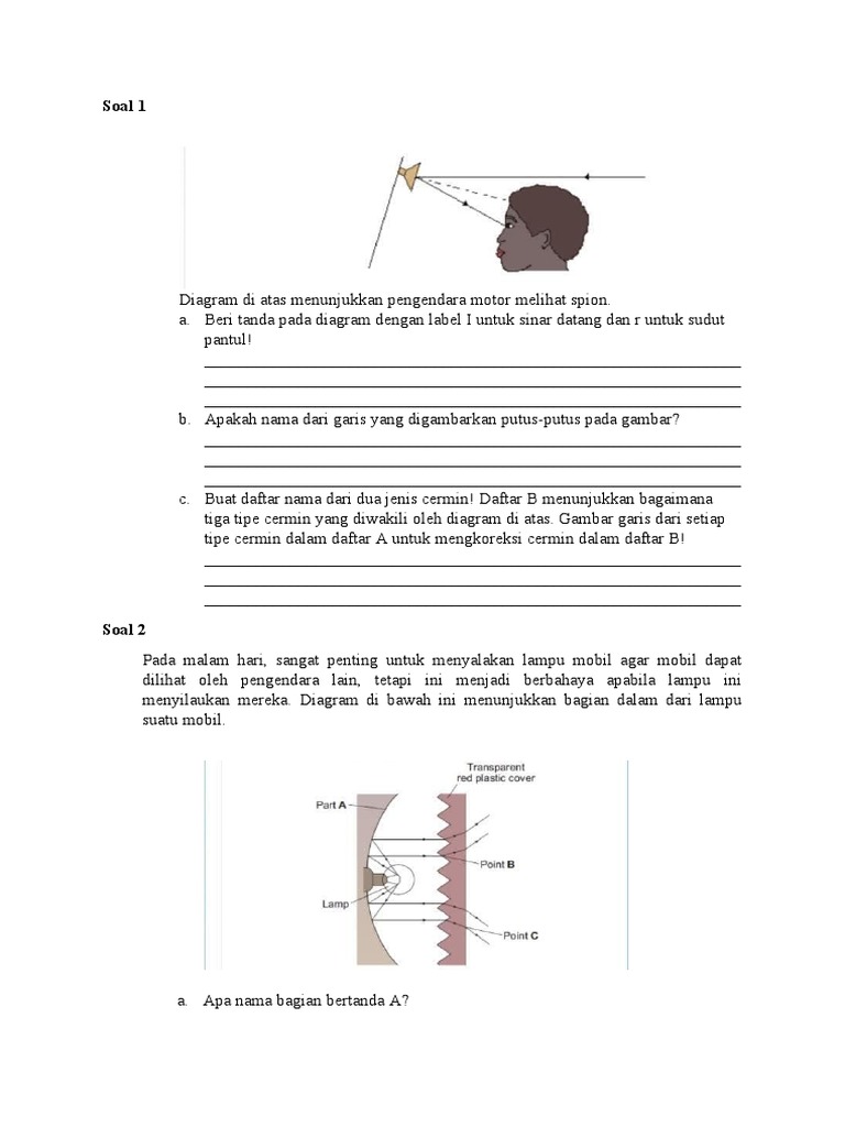 Cermin Cekung Dan Cembung Helda Soal Fix | PDF | Komputer | Teknologi ...