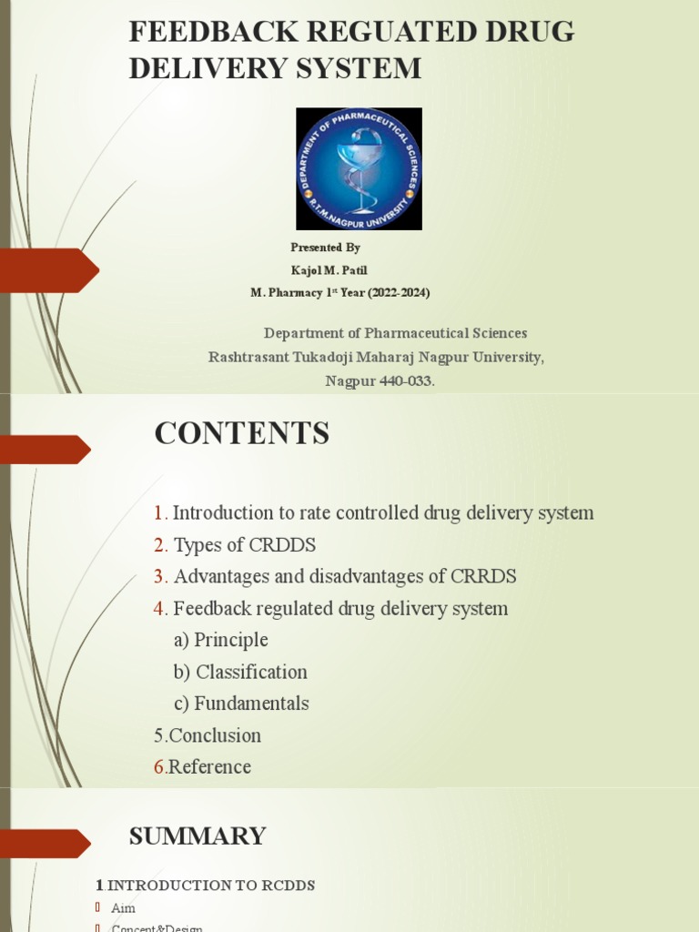 Feedback Regulated Drug Delivery Systems | PDF