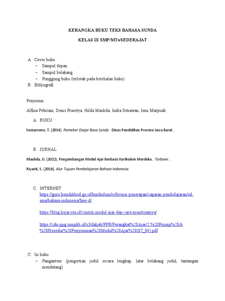Kerangka Buku Teks Kel. 3 | PDF | Karier & Perkembangan