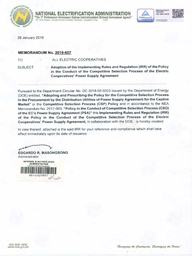 Memo To ECs 2019-007 | PDF | Economies