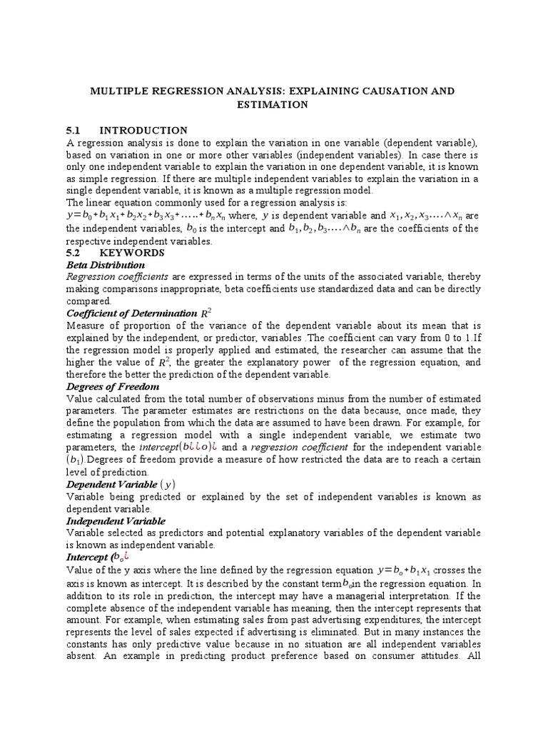 Multiple Regression Analysis | PDF | Errors And Residuals | Factor Analysis Multiple Regression Analysis | PDF | Errors And Residuals | Factor Analysis