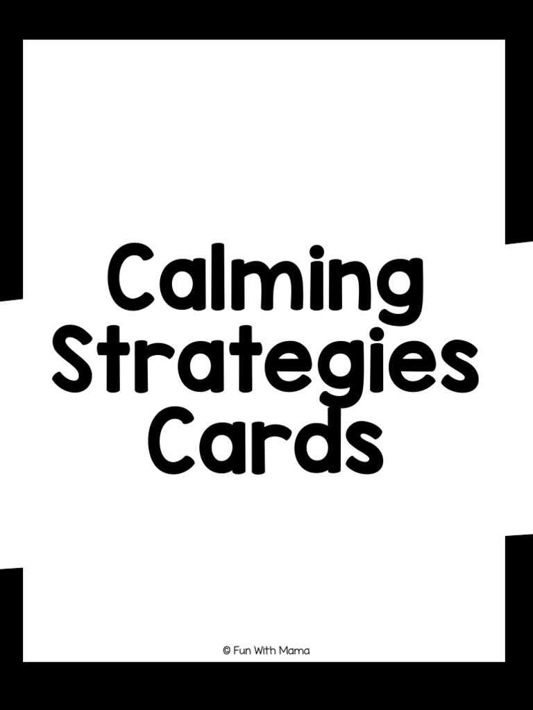 Calming Strategies Cards o | PDF