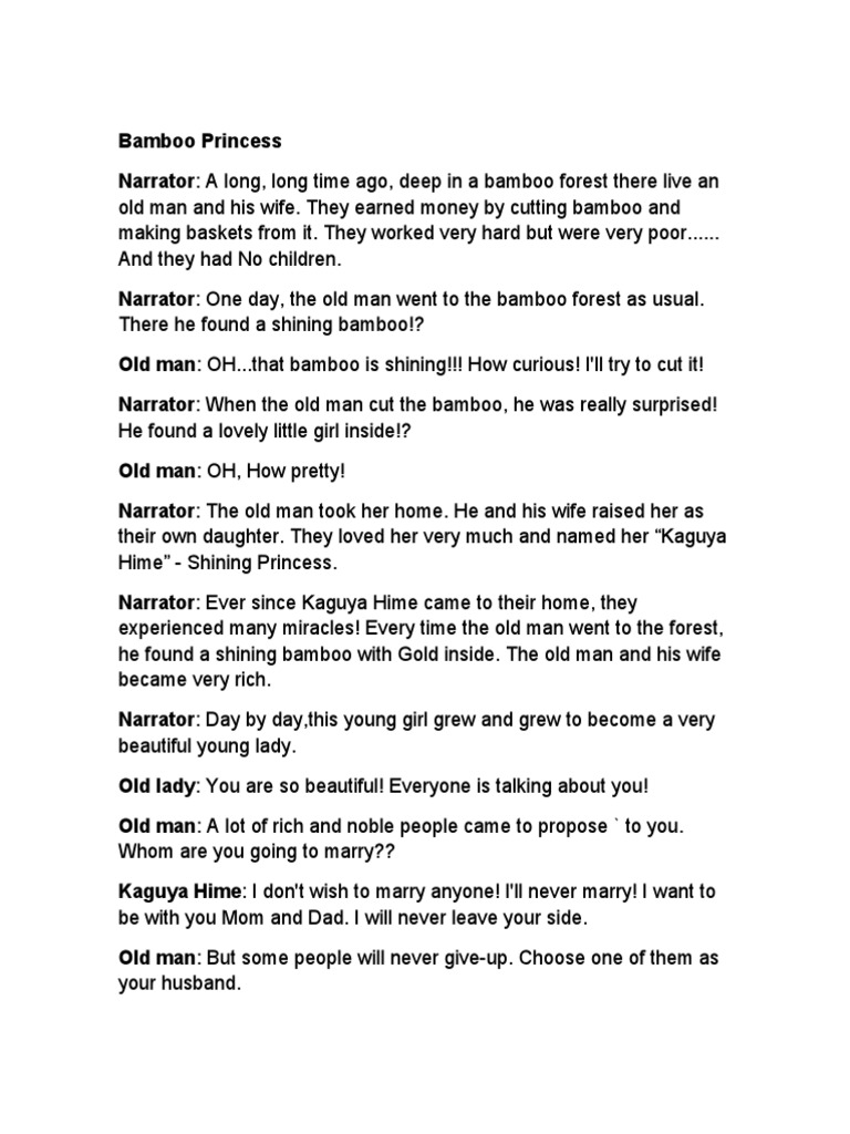 Bamboo Princess Kaguya Hime | PDF