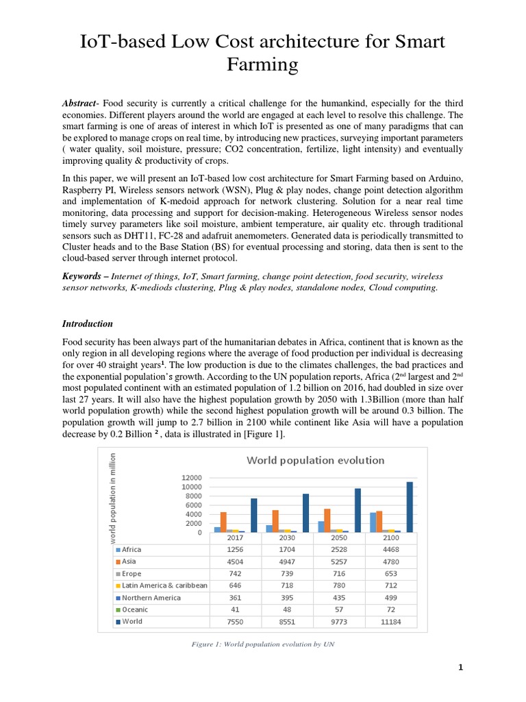 IoT-based Low Cost Architecture For Smart Farming | PDF