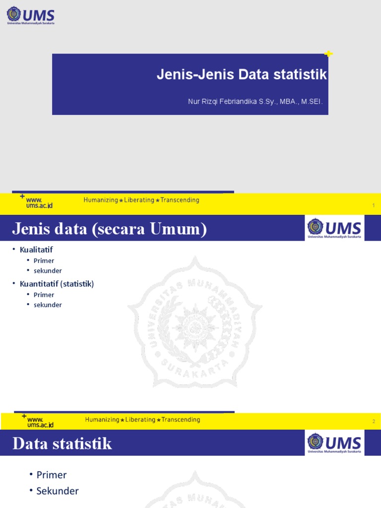 Jenis-Jenis Data Statistik dan Skala Pengukuran | PDF | Metode & Bahan Ajar