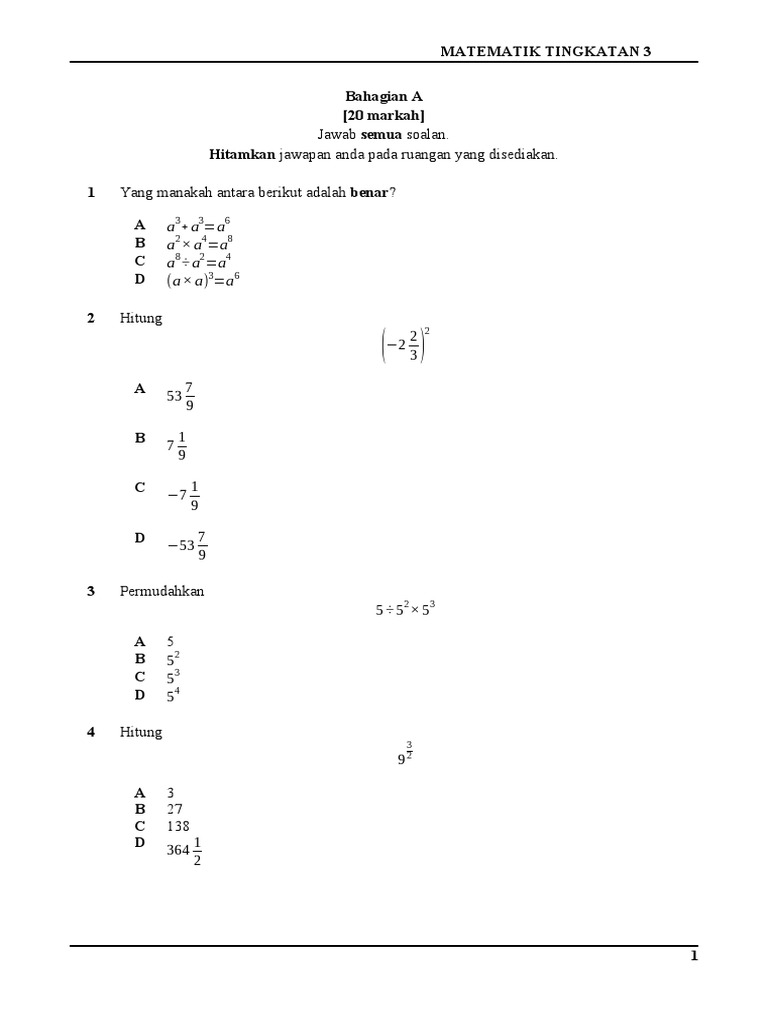 Up 1 Matematik Tingkatan 3 Pdf